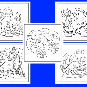 40 Dinosaur Coloring Pages Printable Coloring Pages Kids - Etsy