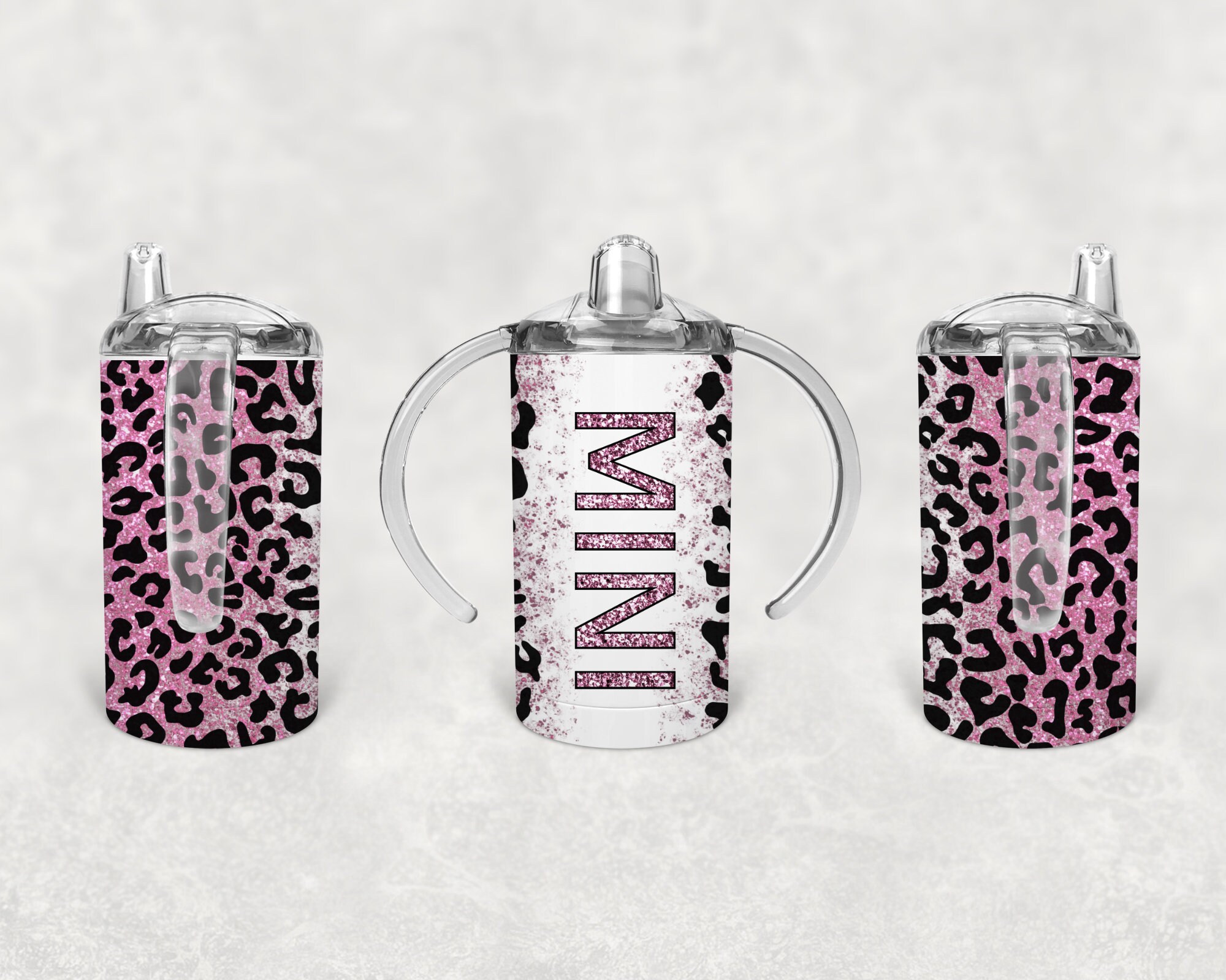 MINI Pink Glitter 12oz Sippy Cup Tumbler Design Sublimation - Etsy