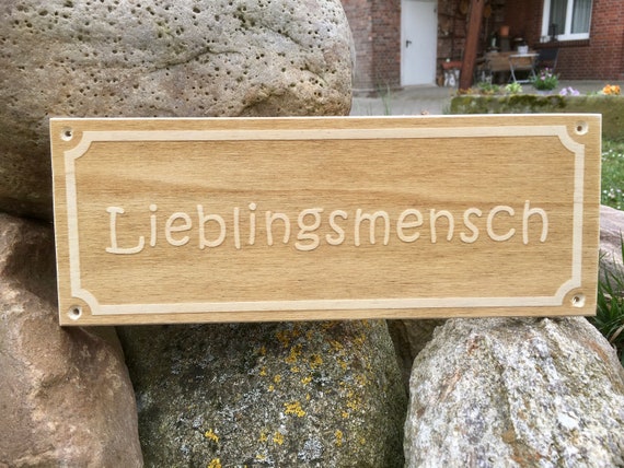 Wooden Sign favorite Man Raised Writing Lasered | Etsy