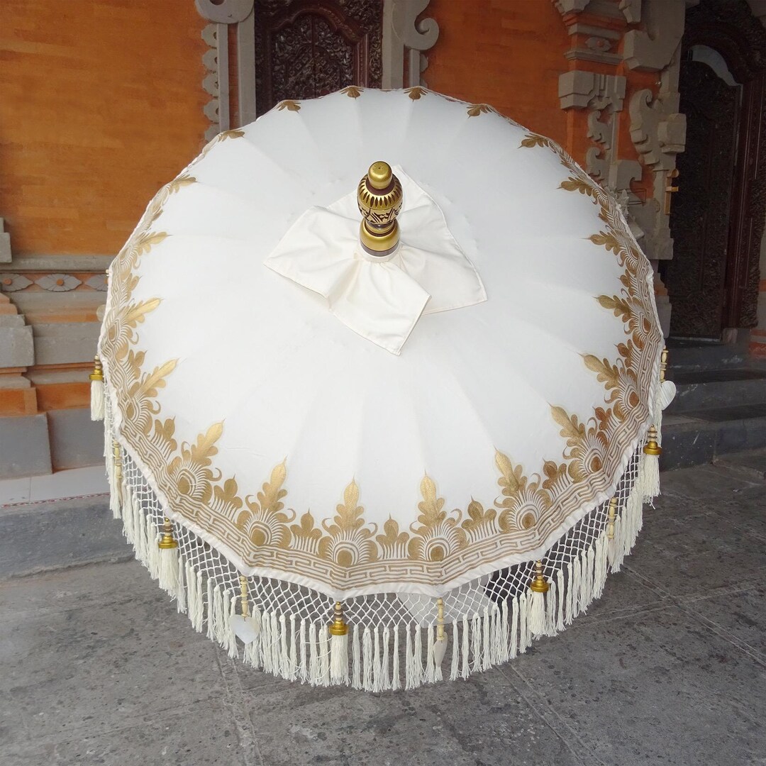 Balinese Pearl Parasol Medium Size Elegance for Everyday Use - Etsy