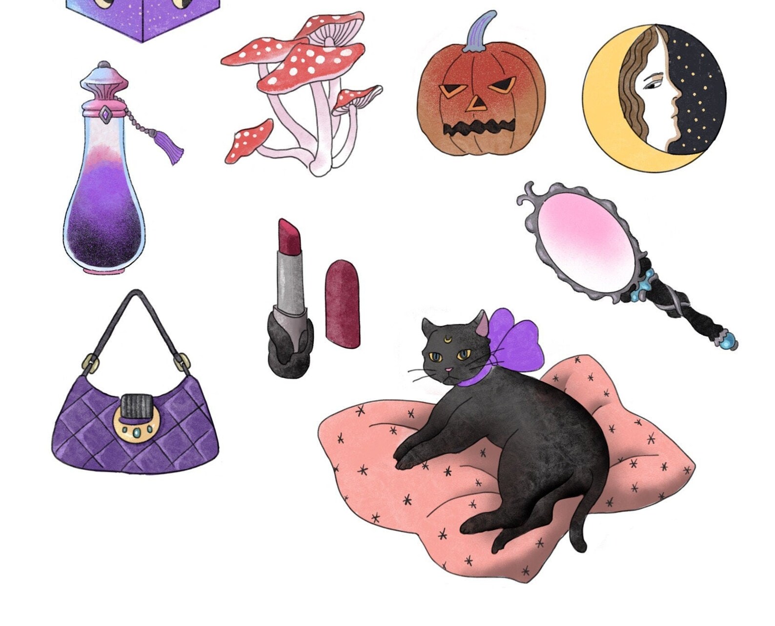 Mystical Witch Sticker | Digital Sticker | Planner Stickers | Witchy ...