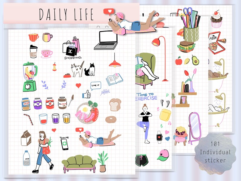 Daily Life Icon for Goodnotes Daily Planner Sticker Pre-cropped ...