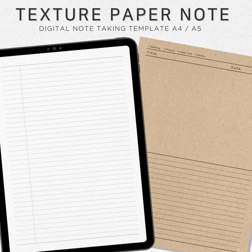 Digital Note Taking Template Digital Paper Template - Etsy