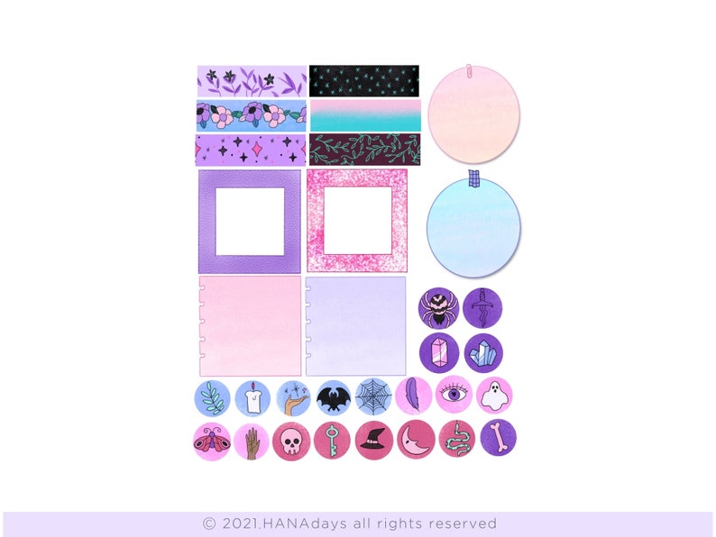 Mystical Witch Sticker | Digital Sticker | Planner Stickers | Witchy ...