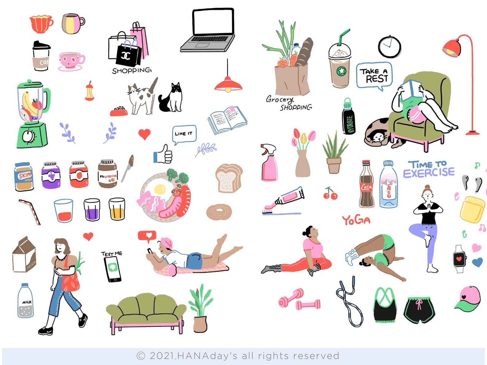 Daily Life Icon for Goodnotes Daily Planner Sticker | Etsy Canada