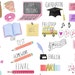 Back to School Pink Digital Sticker School Stickers College Stickers ...