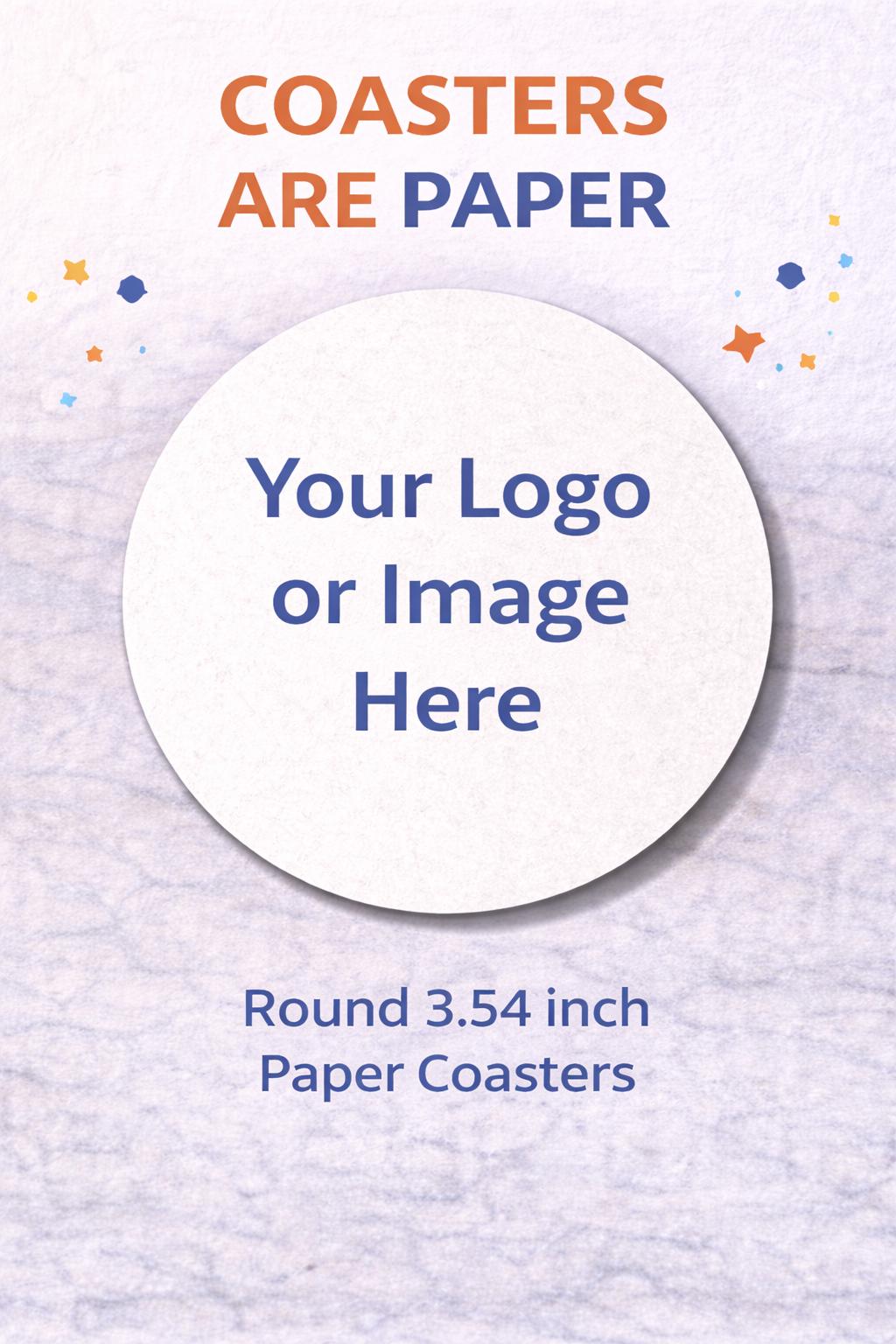Custom Paper Coasters With Logo or Image | Personalized Round Drink ...