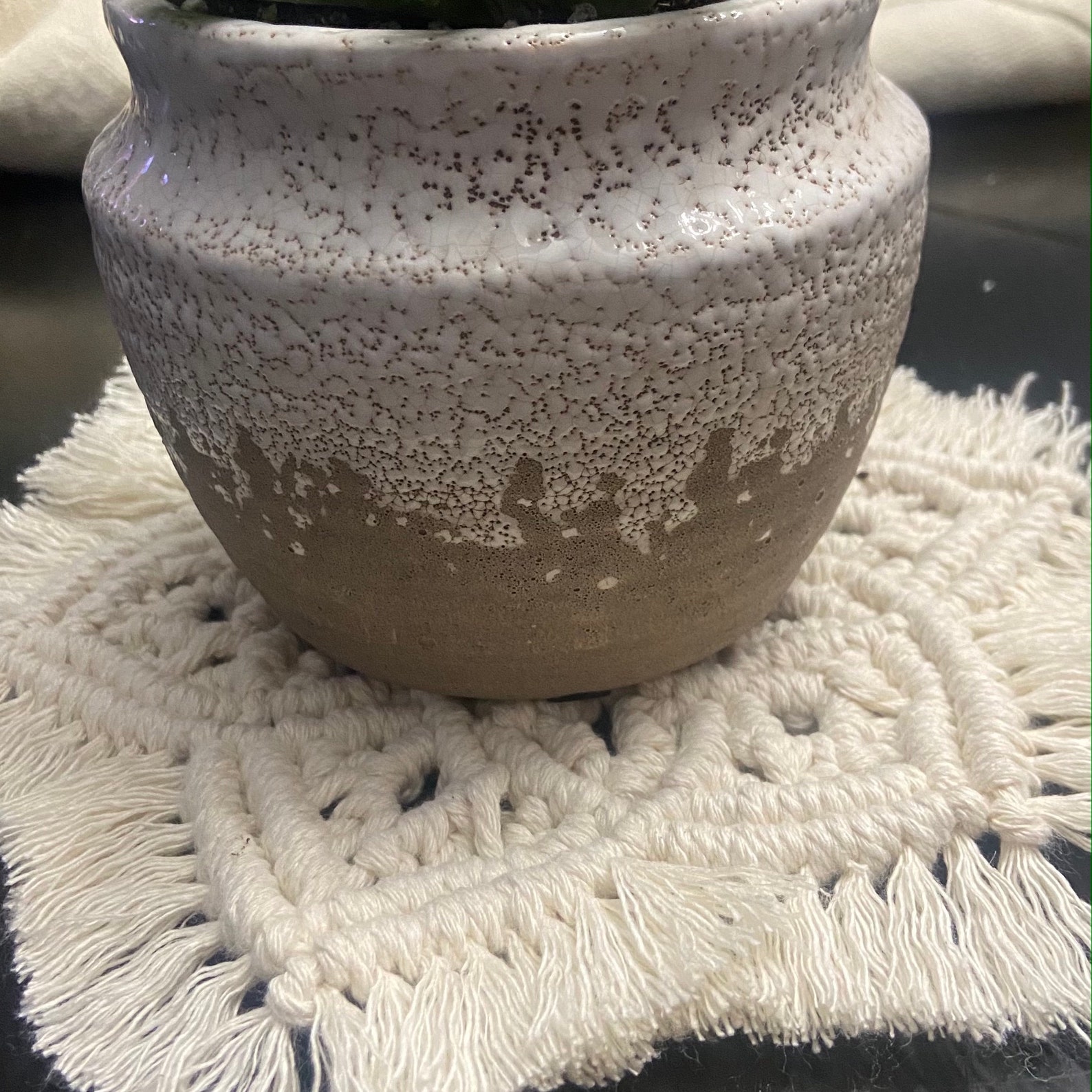 Handmade Macrame Table Centerpiece Trivet Placemat Mandala | Etsy