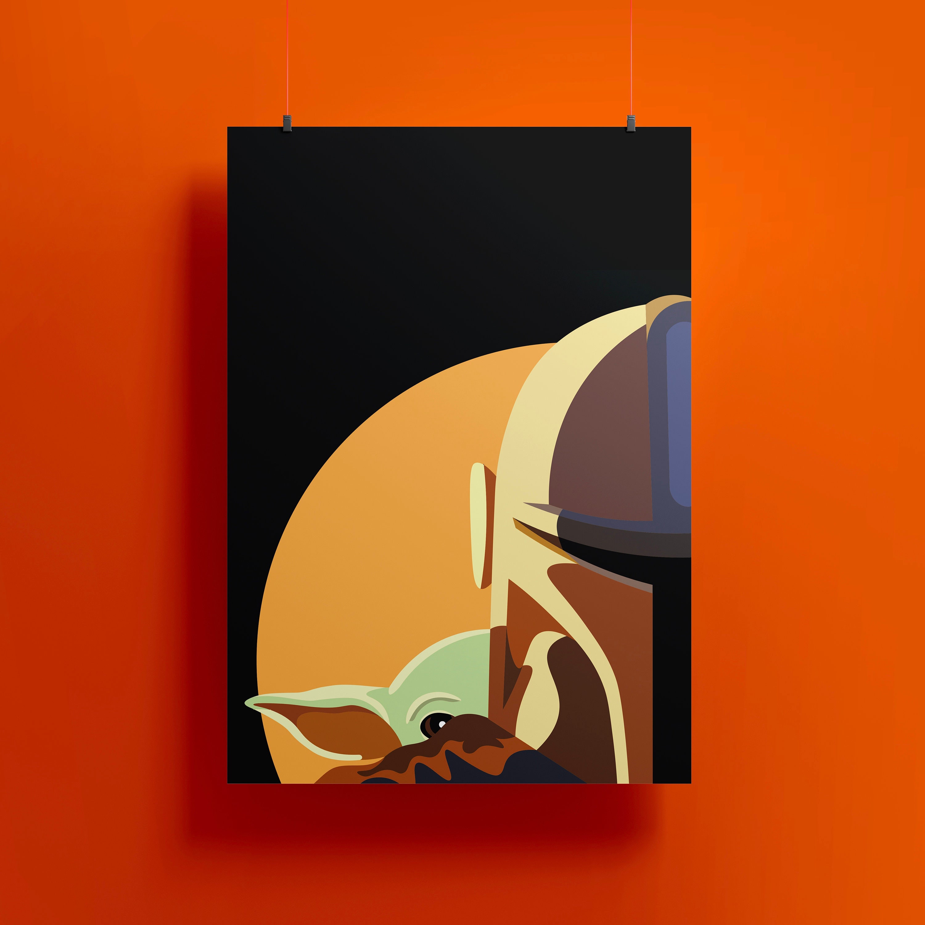 SW Mando Inspired Graphic Print 5x7 8x10 Art Print Baby | Etsy