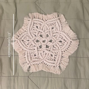 Handmade Macrame Table Centerpiece, Trivet, Placemat Mandala Macrame 10 ...