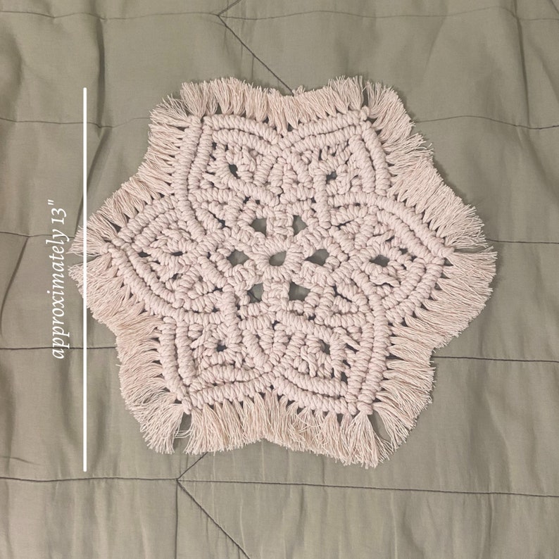 Handmade Macrame Table Centerpiece Trivet Placemat Mandala - Etsy