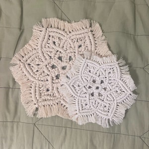 Handmade Macrame Table Centerpiece, Trivet, Placemat Mandala Macrame 10 ...