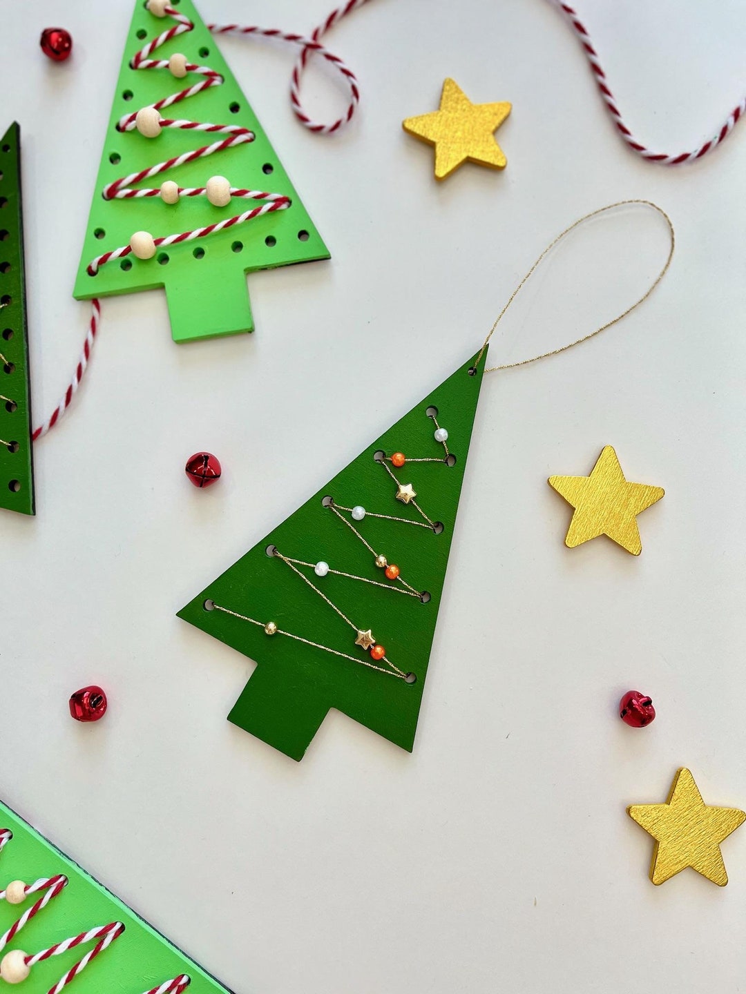 Christmas Tree Lacing Ornament Kit - Christmas Holiday Kit - Winter ...