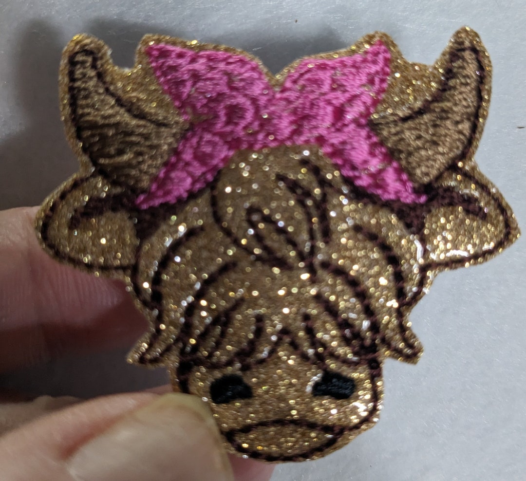 Highland Cow on Glitter Vinyl 4 in the Set Ready to Use - Etsy
