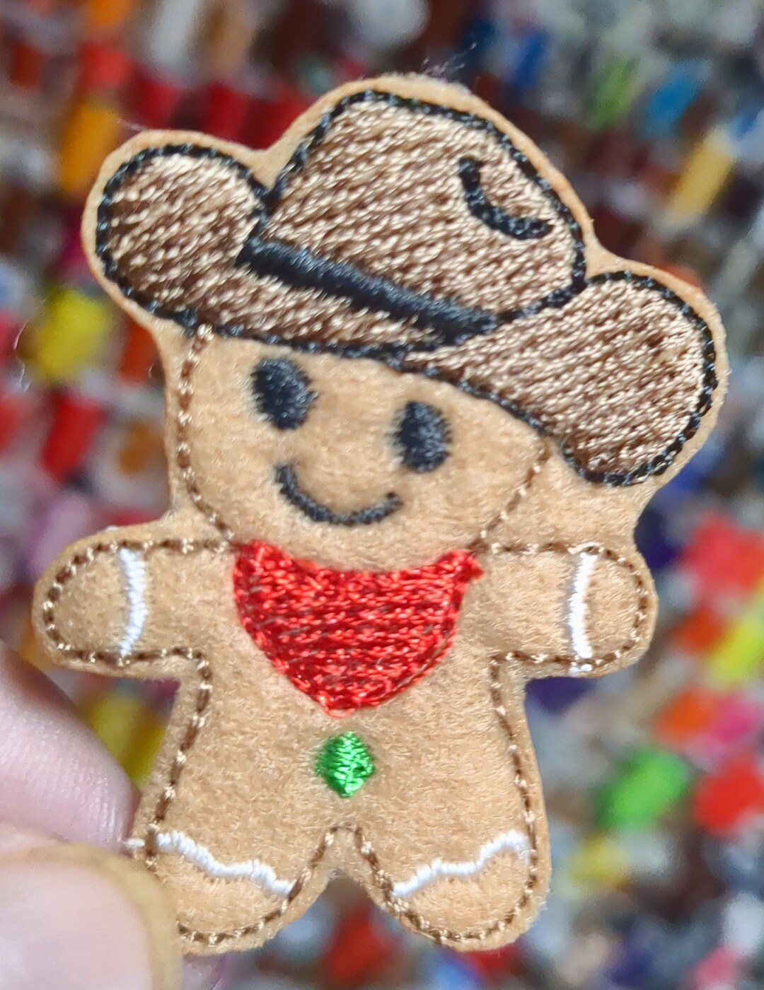 Western Cowboy Gingerbread on Felt 1.75in 4 in the Set Ready to Use - Etsy