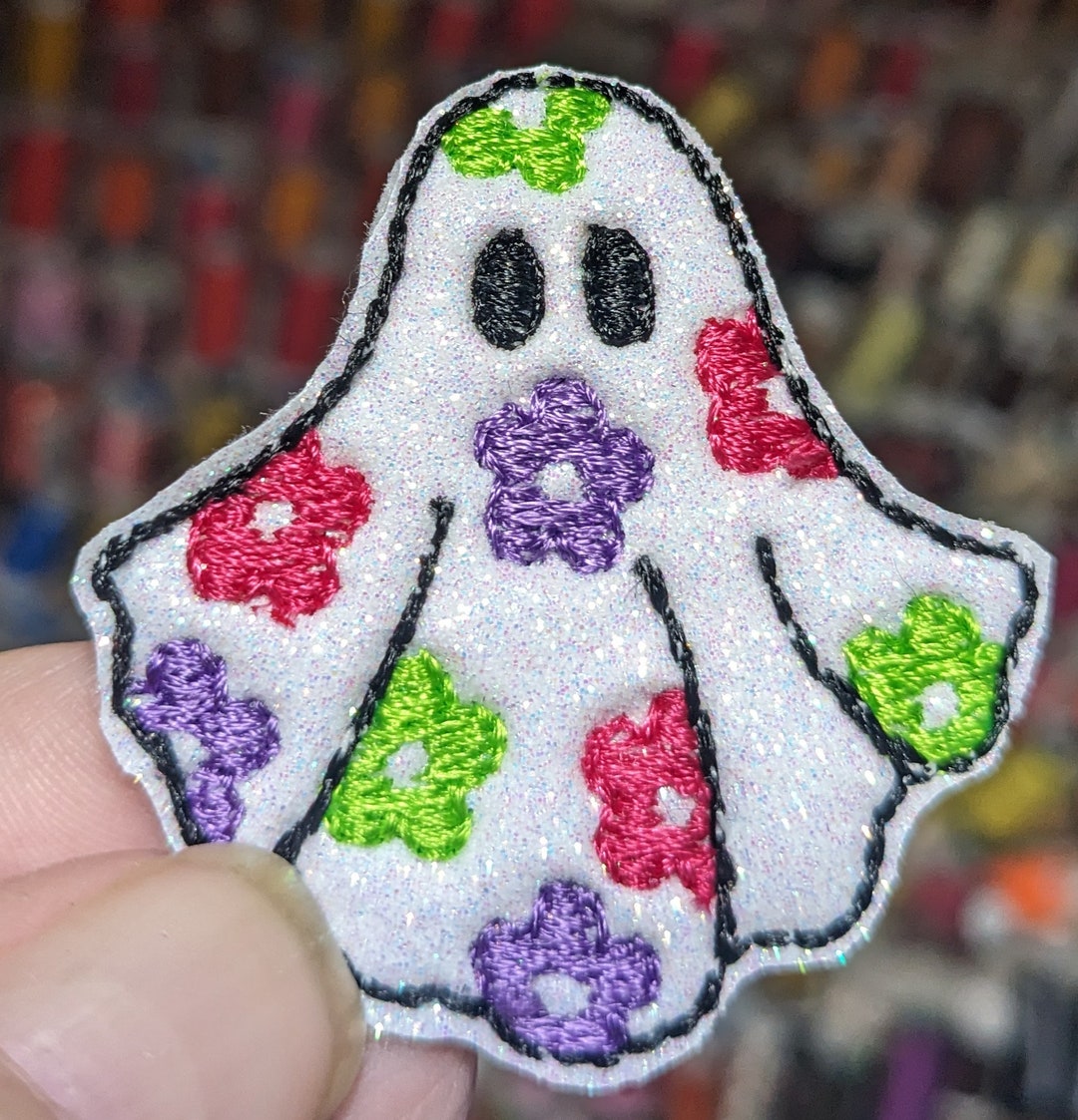 Flower Ghost on Holo Vinyl 4 in the Set Ready to Use - Etsy