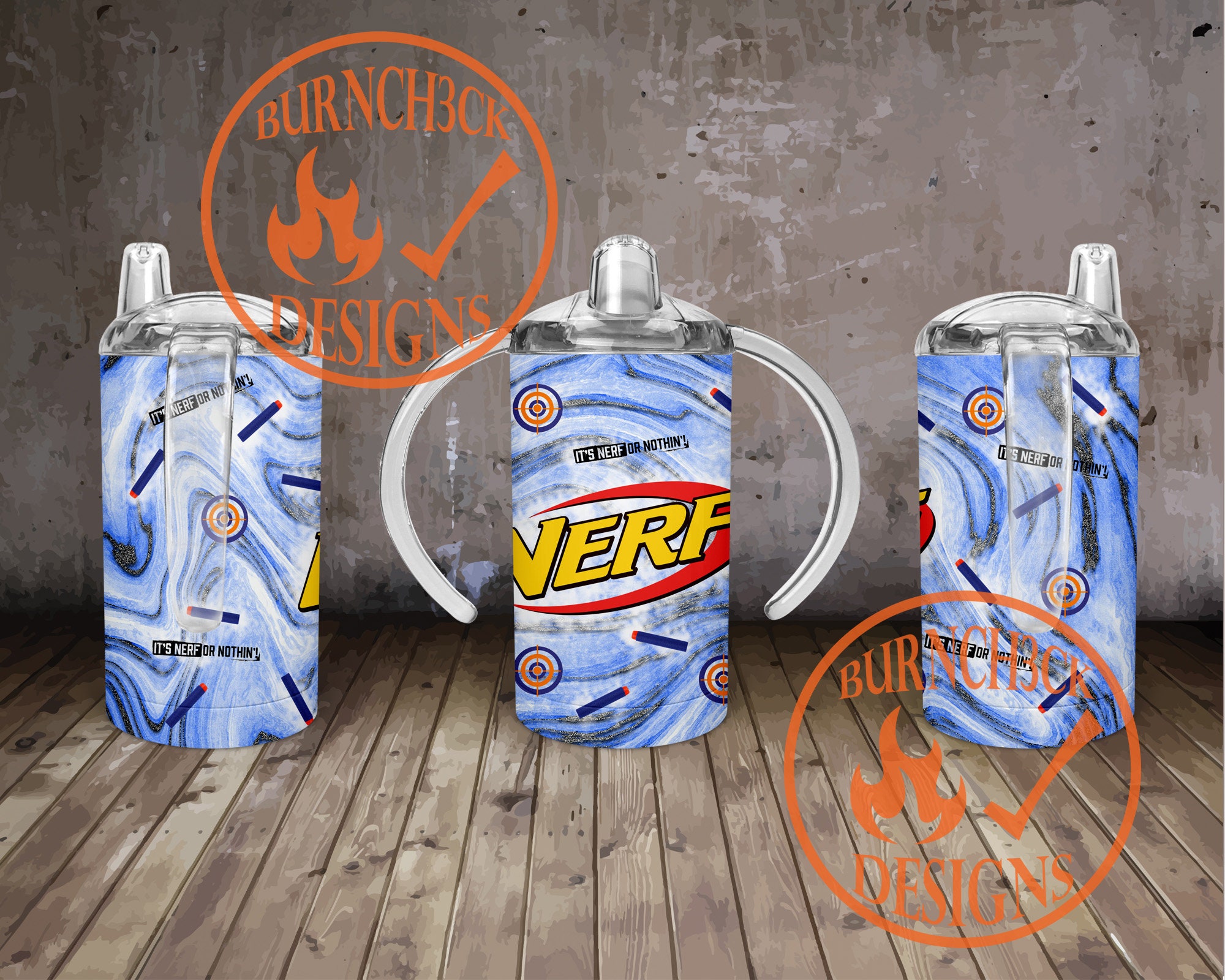 Nerf 12oz Sippy Cup Tumbler PNG JPG Graphic Download - Etsy