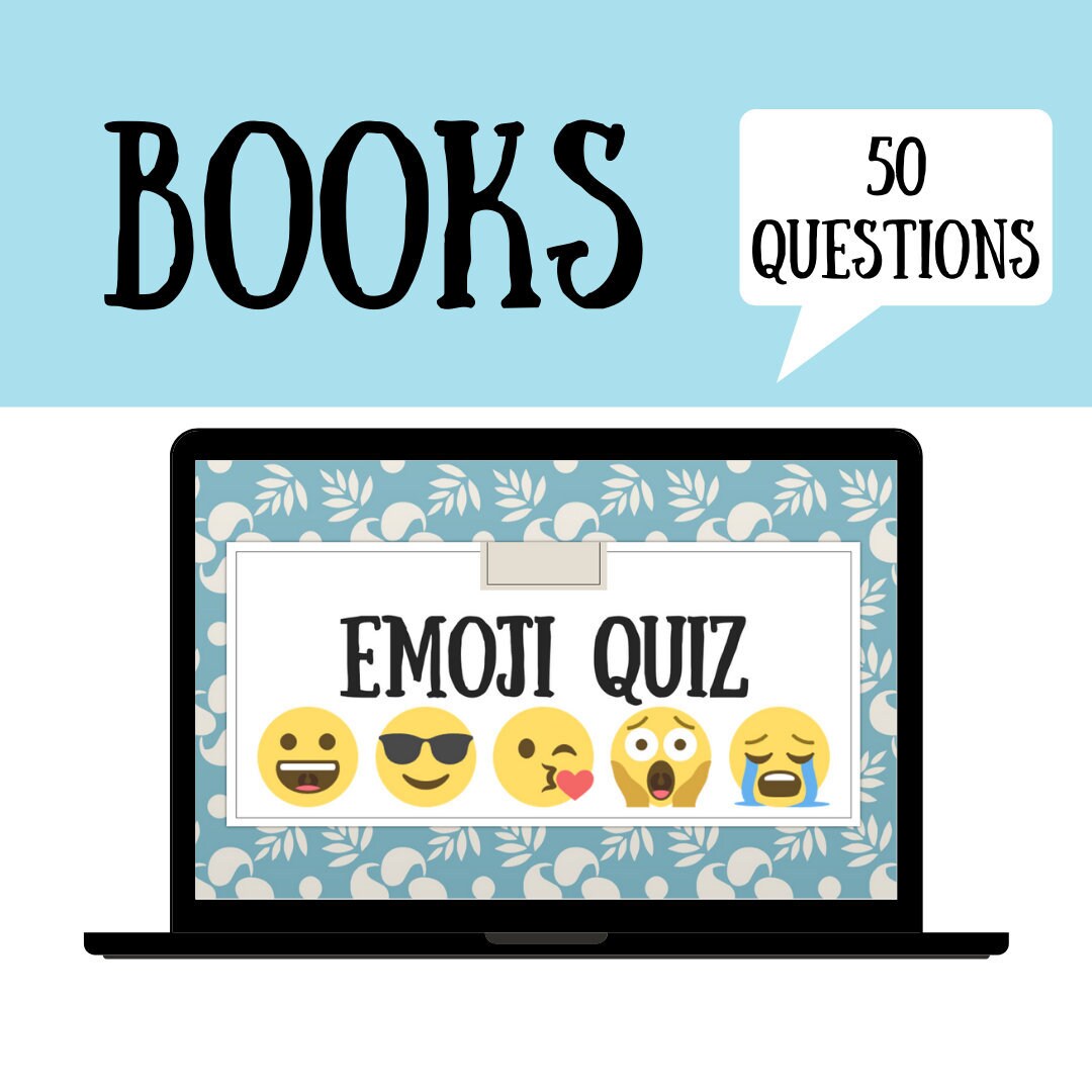 Emoji Quiz: Books zoom Games. Virtual Games for Groups. - Etsy