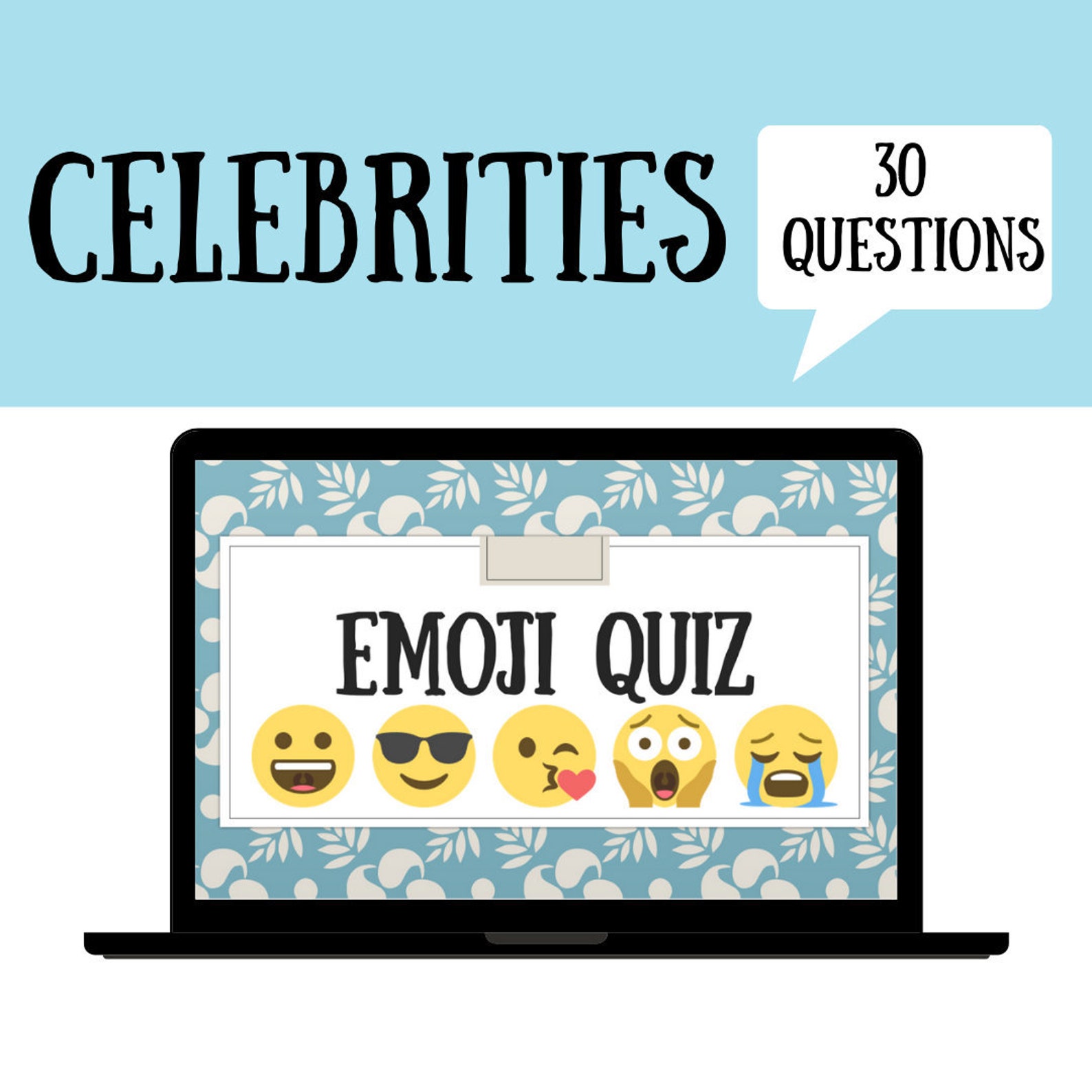 Emoji Quiz: Celebrities zoom Games, Zoom Quiz, Emoji Game, Virtual ...