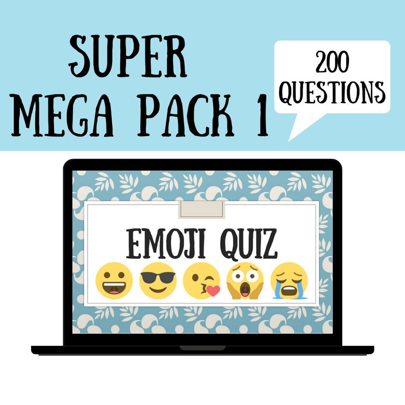 Emoji Quiz: Super Mega Pack zoom Games, Zoom Games for Groups, Virtual ...