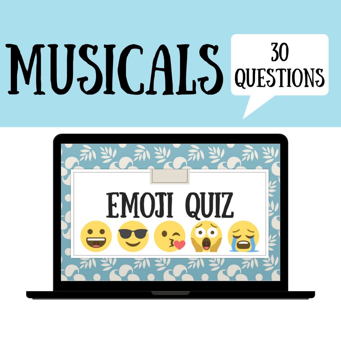 Emoji Quiz: Musicals virtual Zoom Games for Work, Online Games for Zoom ...