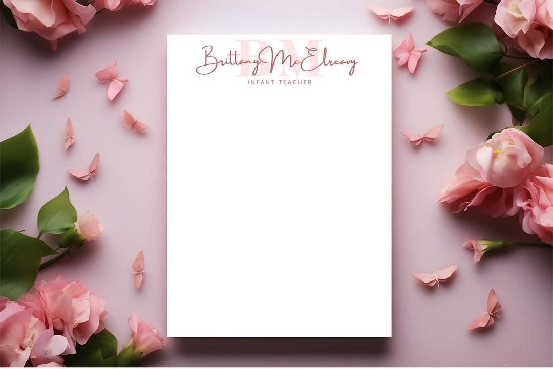 Personalized Teacher Notepad, Professional Notepad for Classroom ...
