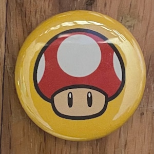 Mario Super Power-up Pin Set, 1.25" Pinback Buttons, Mushroom, Fire ...