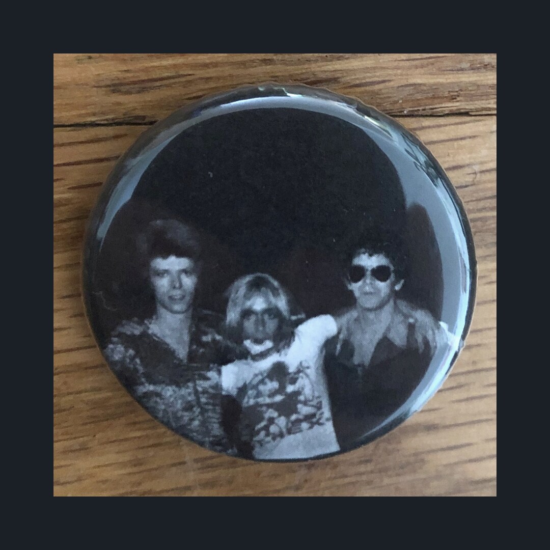 Bowie Iggy and Lou 1.25" Pinback Button, David Bowie, Iggy Pop, Lou ...