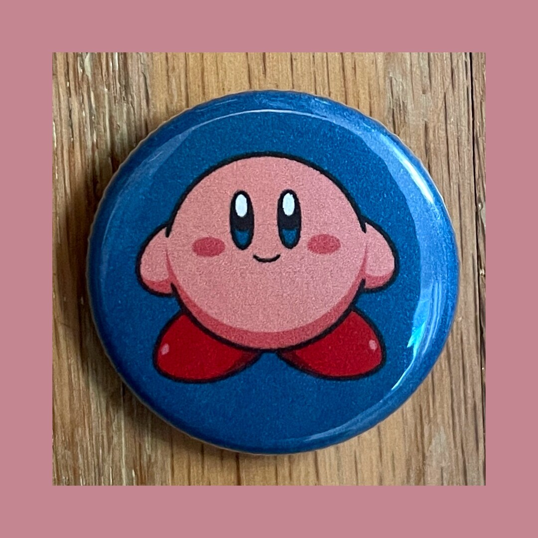 Kirby 1.25" Pinback Button, Nintendo, Dream Land, Video Game Pin - Etsy