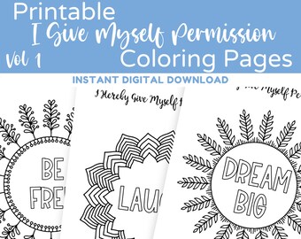 Printable Permission Slip Coloring Pages Vol 5 Gift for Moms | Etsy