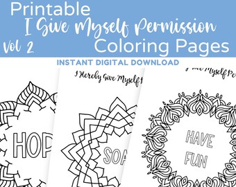 Printable Permission Slip Coloring Pages Vol 5 Gift for Moms | Etsy