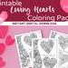 Printable Heart Coloring Pages, Valentines Day Coloring Pages, Love ...