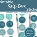 Printable Self-care Stickers, Digital Stickers for Planner ...