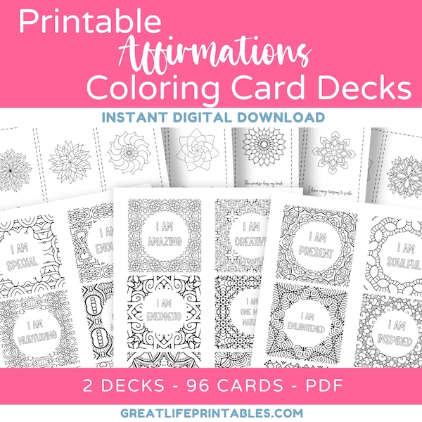 Affirmation Cards Printable - Etsy