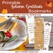 Printable Bookmarks, Autumn Bookmark, Bookmark Set, Thanksgiving ...