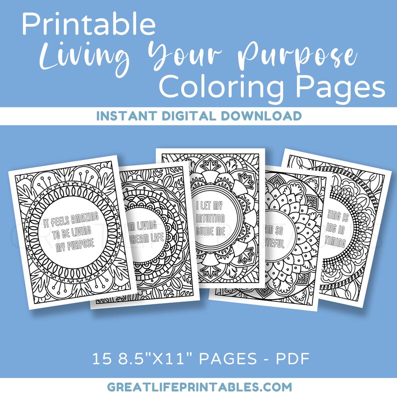 Printable Coloring Pages, Affirmation Coloring, Adult Coloring Page ...
