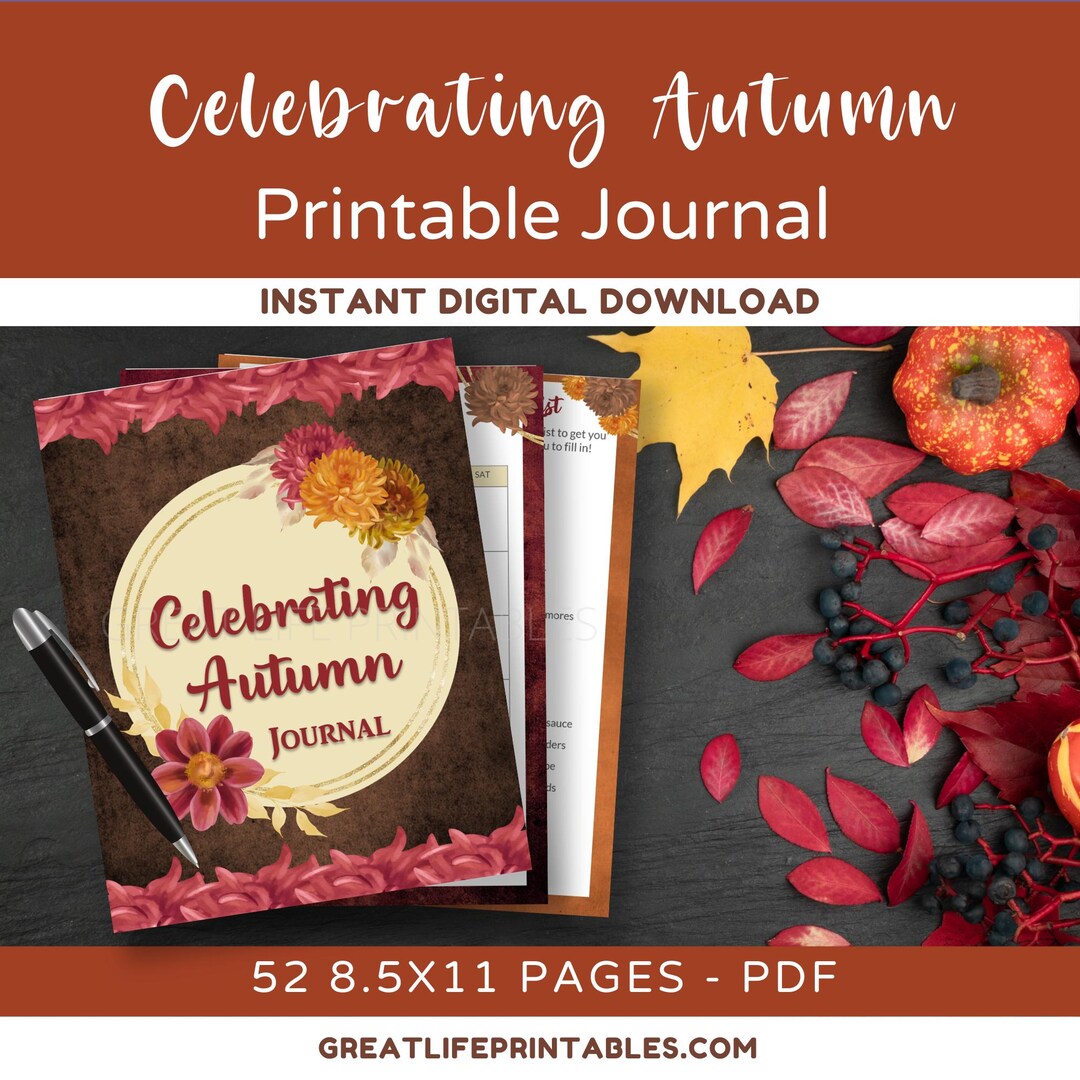 Fall Journal, Printable Journal, Journal Prompts, Undated Planner ...