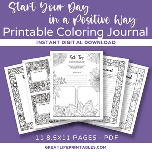 Start Your Day in a Positive Way Journal, Printable Journal, Morning ...