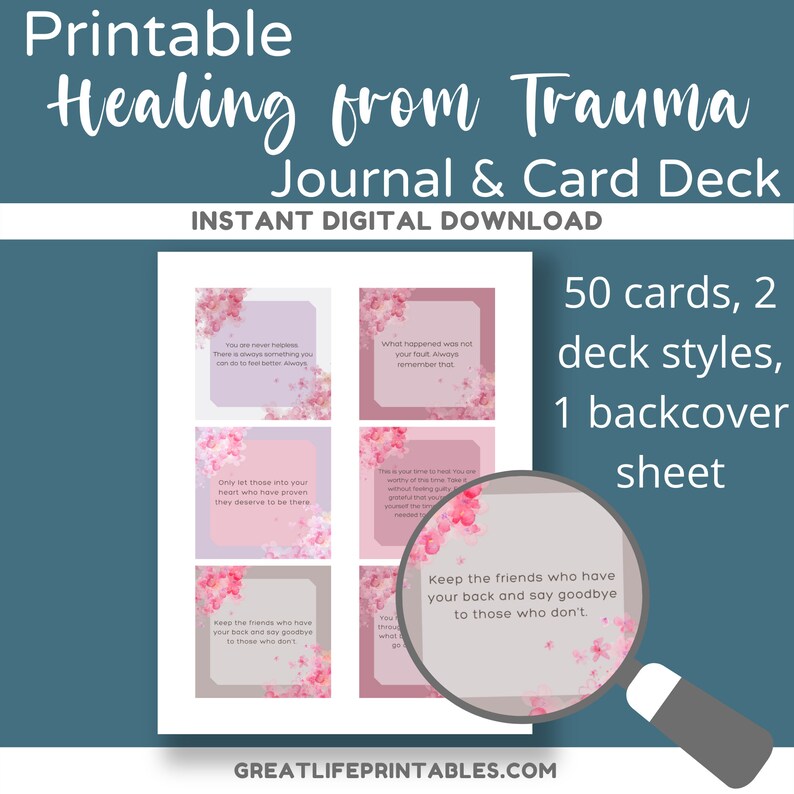 Healing Trauma, Printable Journal, Journal Prompts, Trauma Journal ...