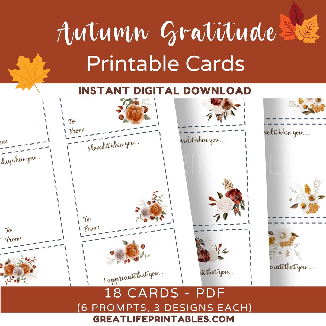 Printable Appreciation Cards, Gratitude Cards Appreciation Tags ...