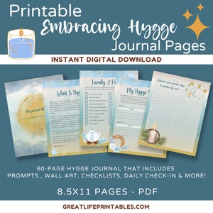 Hygge Journal, Printable Journal, Hygge, Printable Winter Journal ...