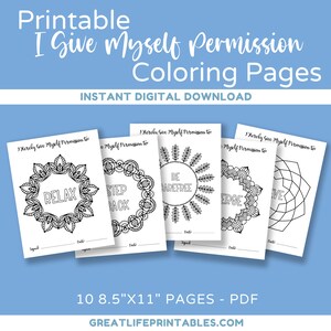 Printable Permission Slip Coloring Pages Vol 5 Gift for Moms - Etsy