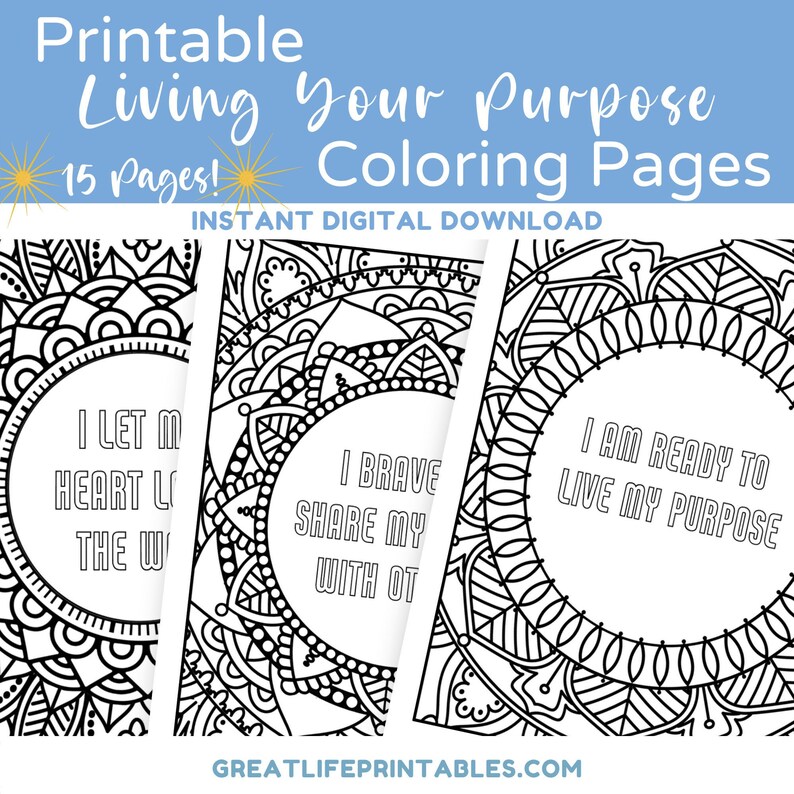 Printable Coloring Pages, Affirmation Coloring, Adult Coloring Page ...