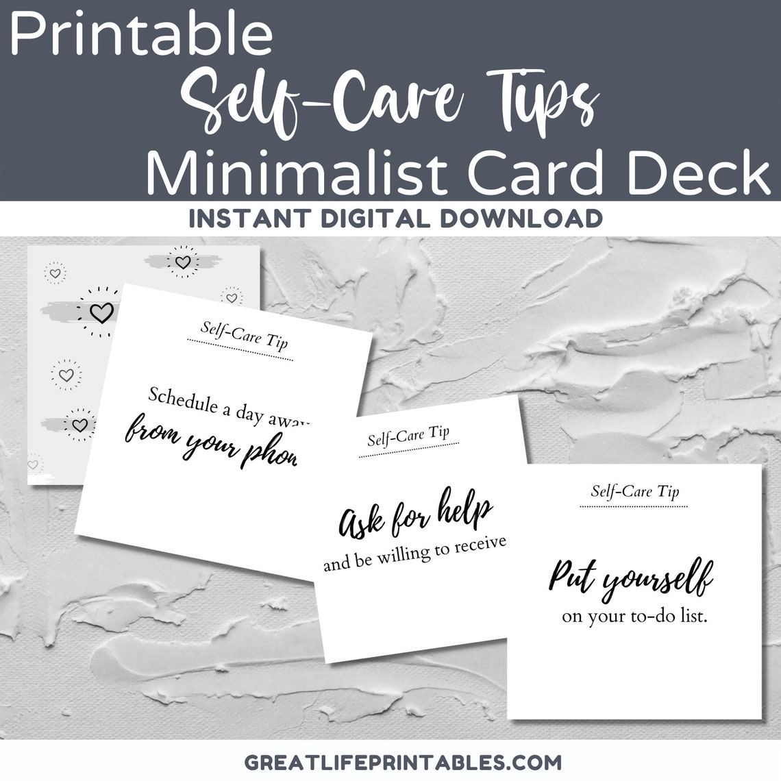 Self Care Tips Printable Affirmations Affirmation Deck - Etsy