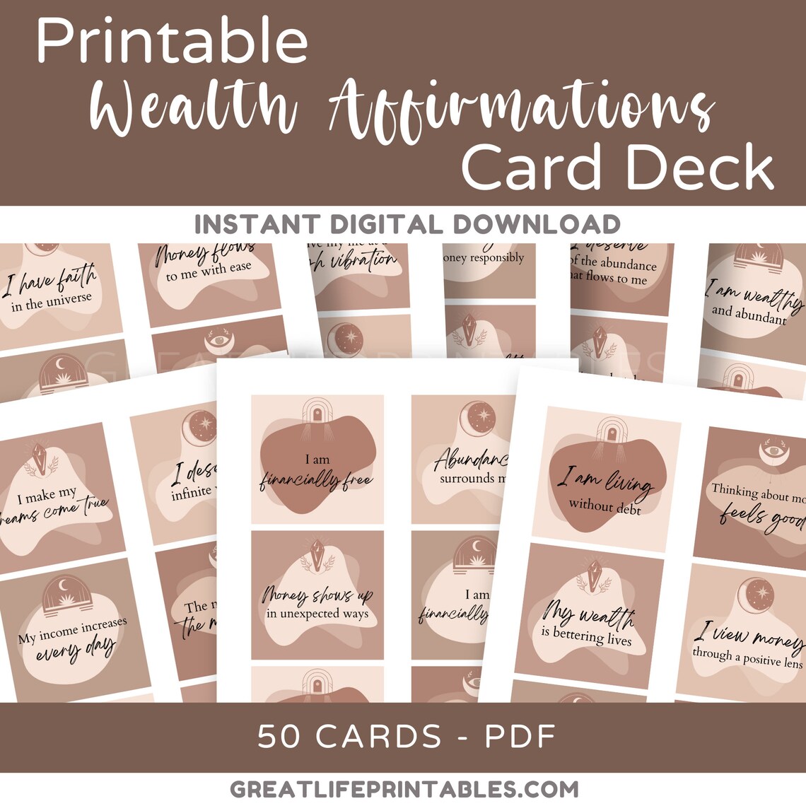 Manifest Wealth Affirmations, Printable Affirmations, Abundance ...