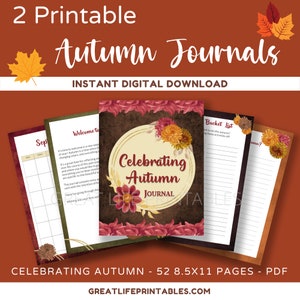 Fall Journal Printable, Autumn Journal, Writing Prompt Journal ...