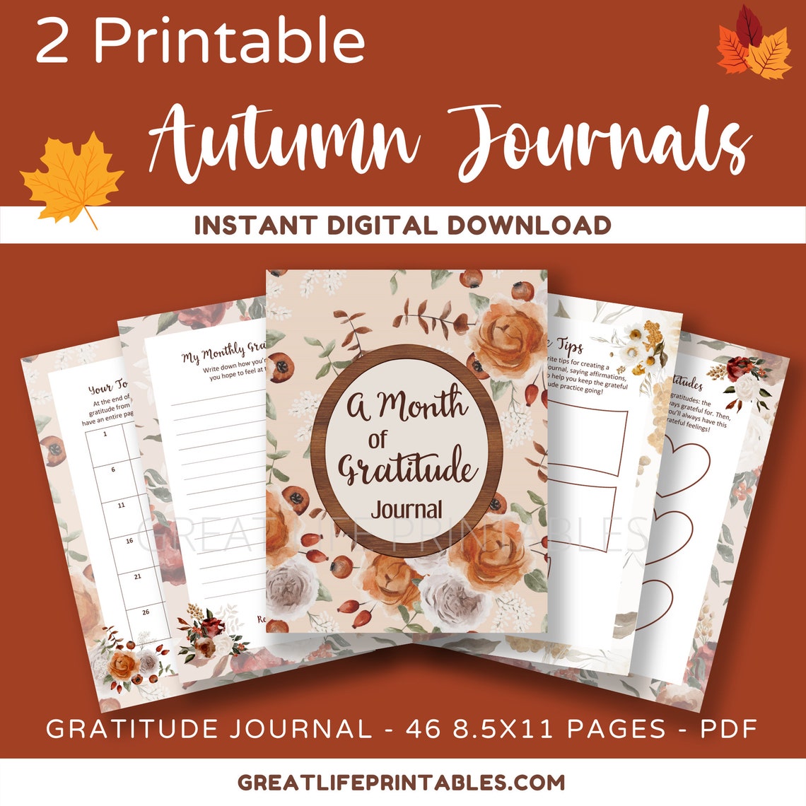 Fall Journal Printable, Autumn Journal, Writing Prompt Journal ...