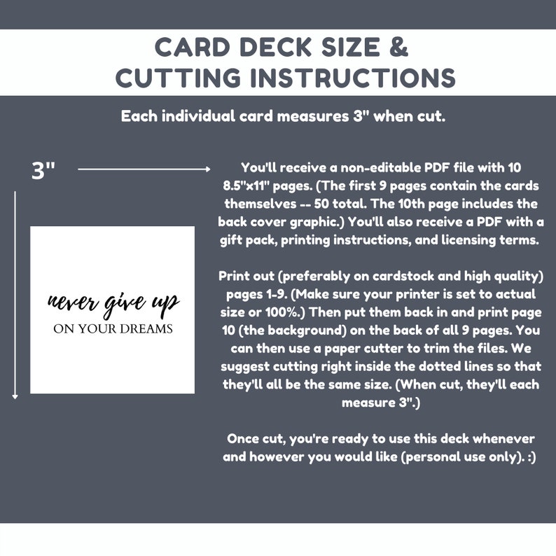 Inspirational Quotes, Printable Card Deck, Motivational Cards, Positive ...