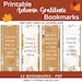 Printable Bookmarks, Autumn Bookmark, Bookmark Set, Thanksgiving ...