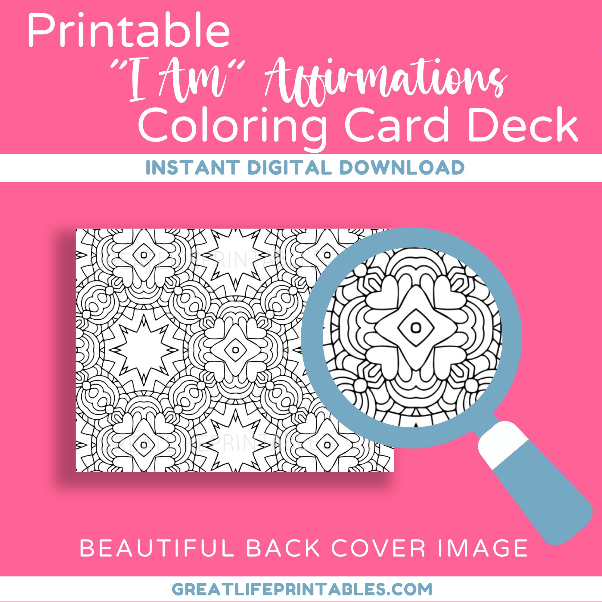 Printable I Am Affirmations Card Deck, Printable Affirmation Cards ...